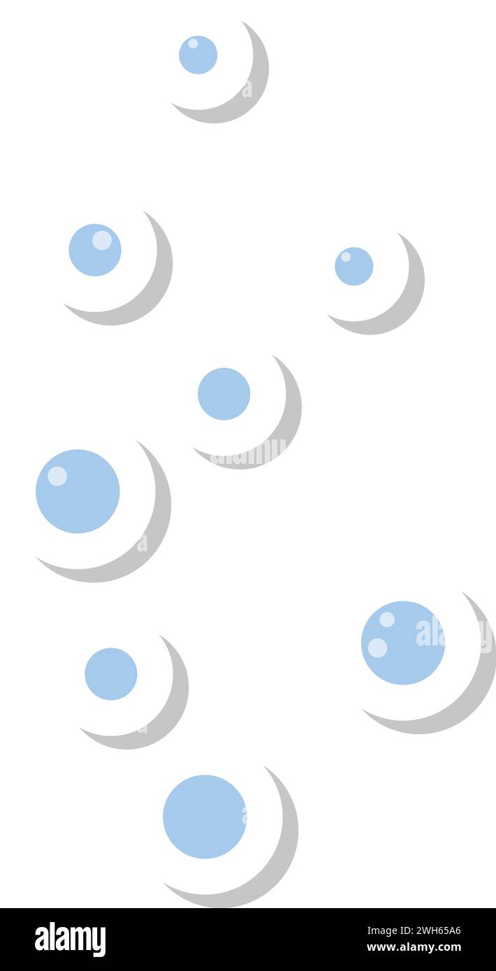Cute cartoon water bubbles sticker design Stock Vector Image & Art - Alamy