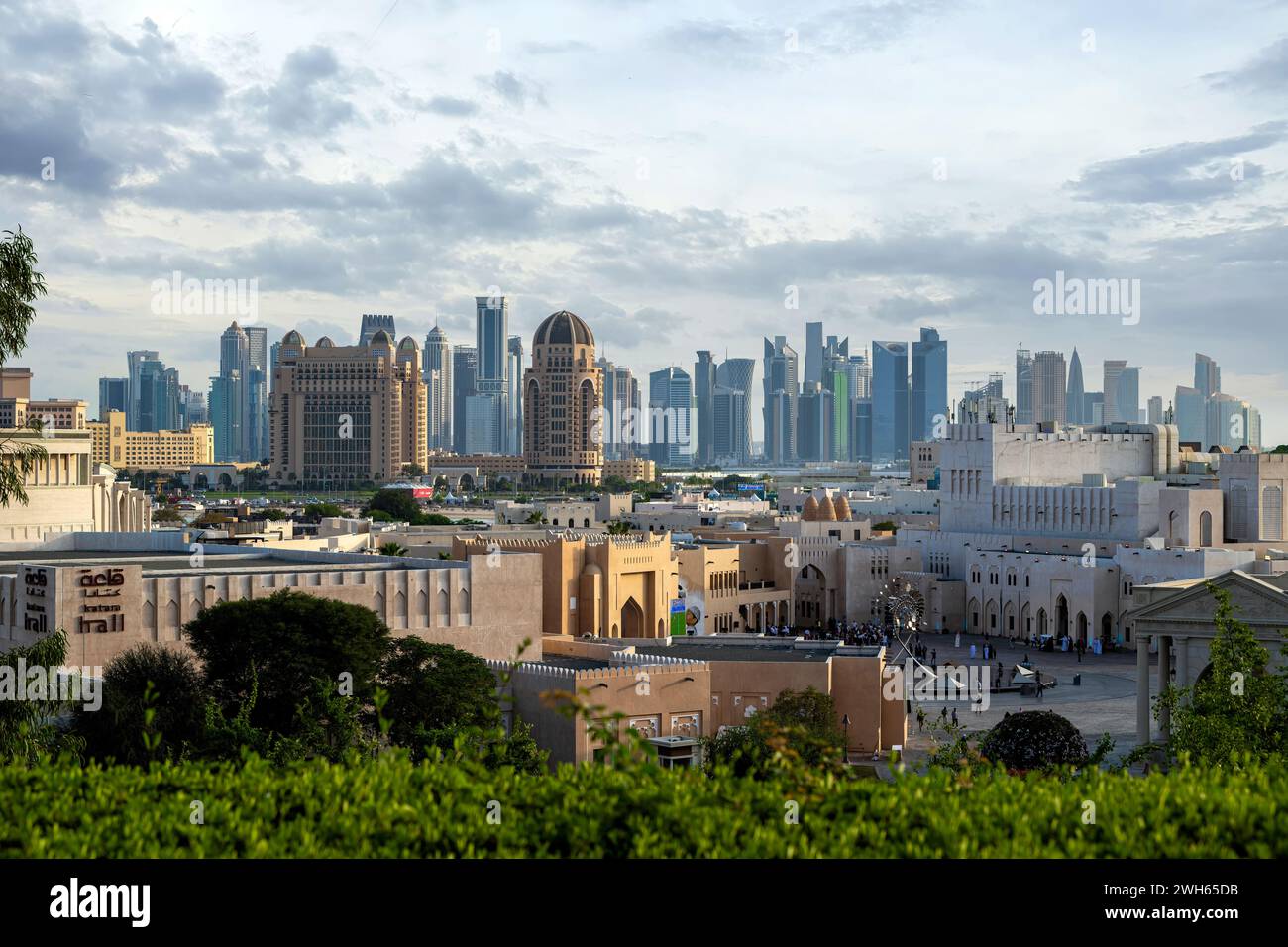 Doha, Qatar - February 01, 2024: Al Gassar Resort hotel and St. Regis ...