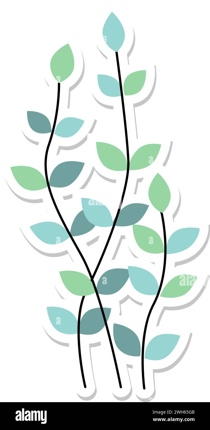 Cute cartoon seaweed sticker design Stock Vector Image & Art - Alamy