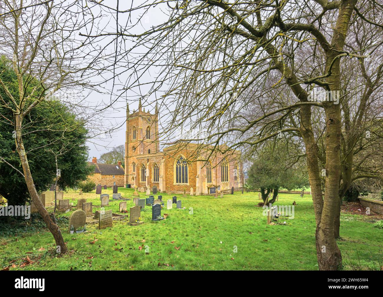 Churchyard, St Peter's church, East Carlton, England Stock Photo - Alamy