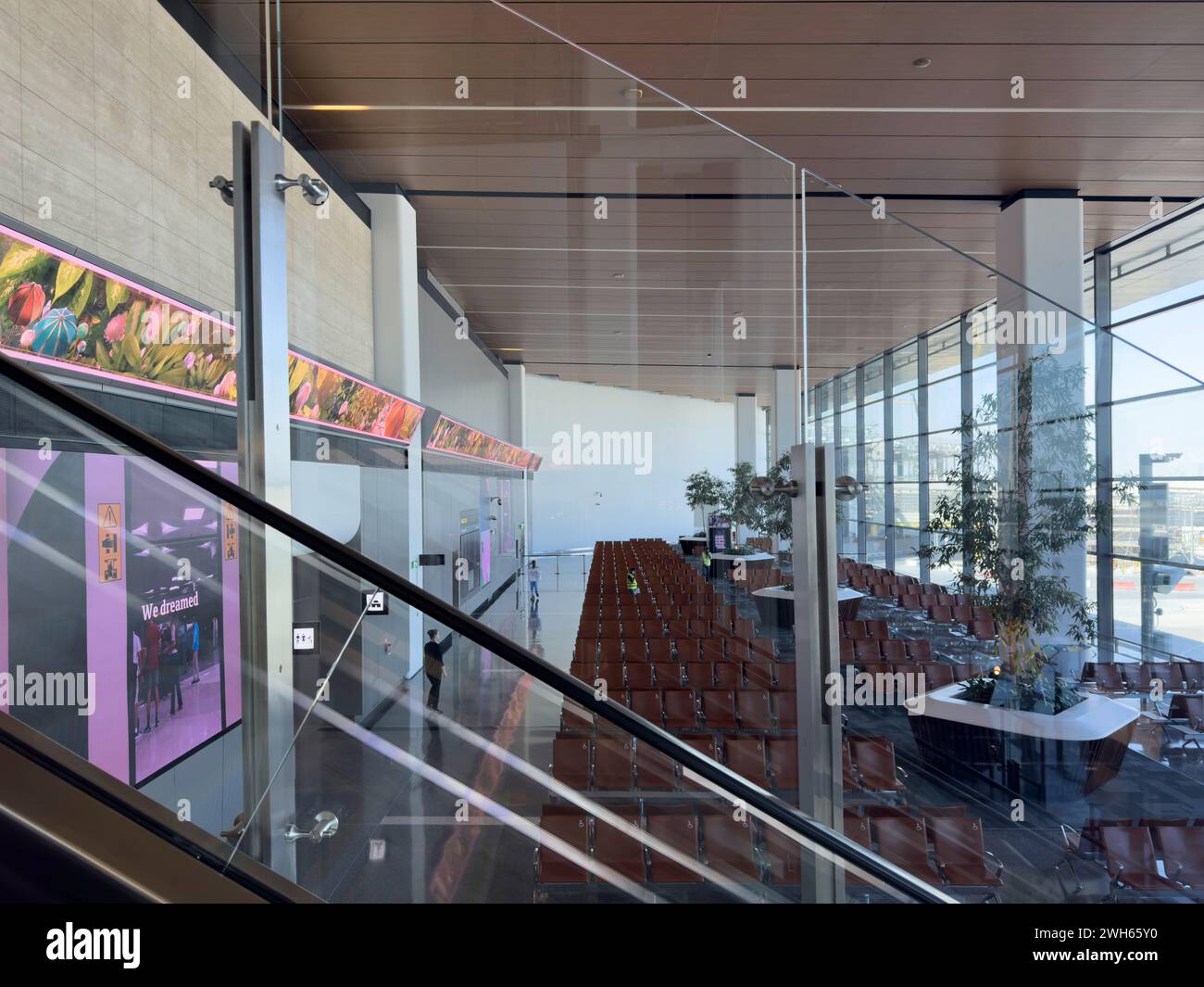 Doha, Qatar - January 19, 2024: The Exterior view of passenger terminal ...