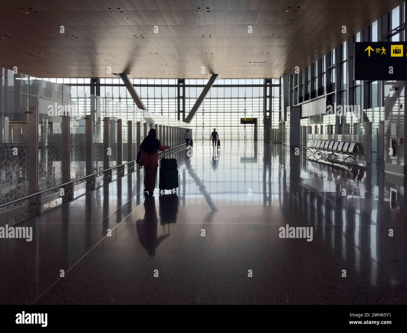 Doha, Qatar - January 19, 2024: The Exterior view of passenger terminal ...