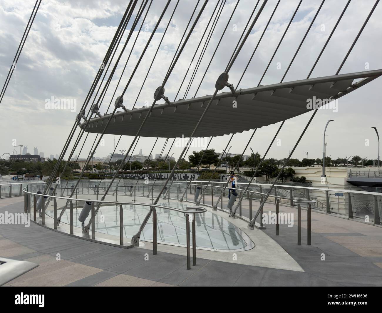 Lusail Bridge Qetaifan Island Lusail boulevard Qatar. Hanging Bridge ...