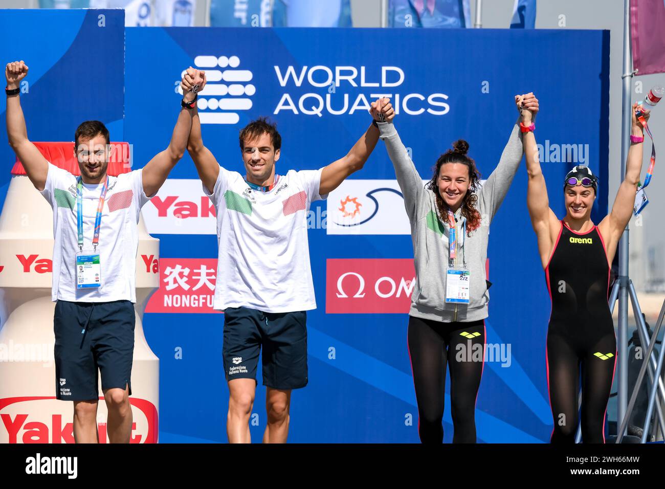 Open water 4x1500m relay hi-res stock photography and images - Alamy