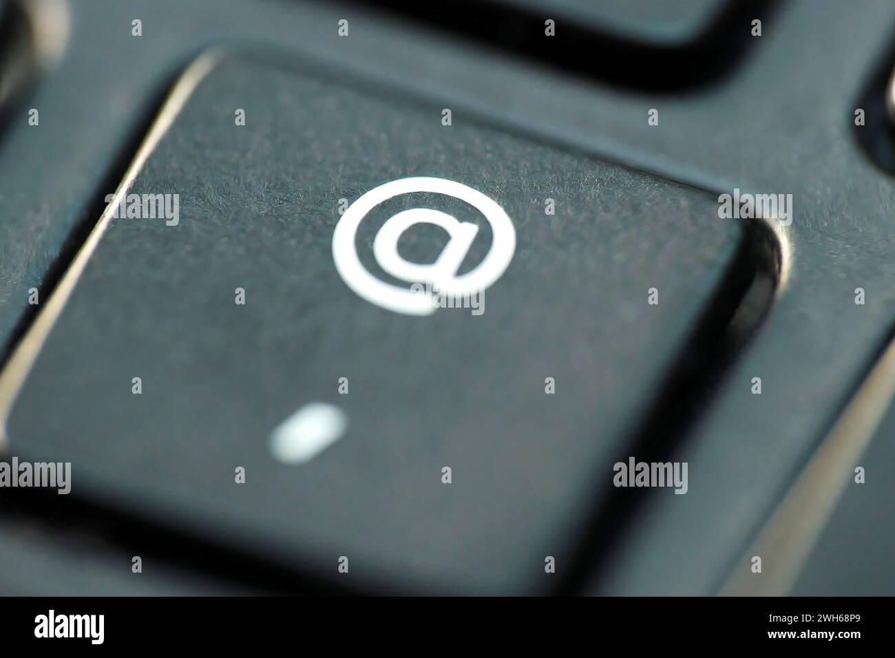 Internet.@ key, close up of a black keyboard. Internet access online ...