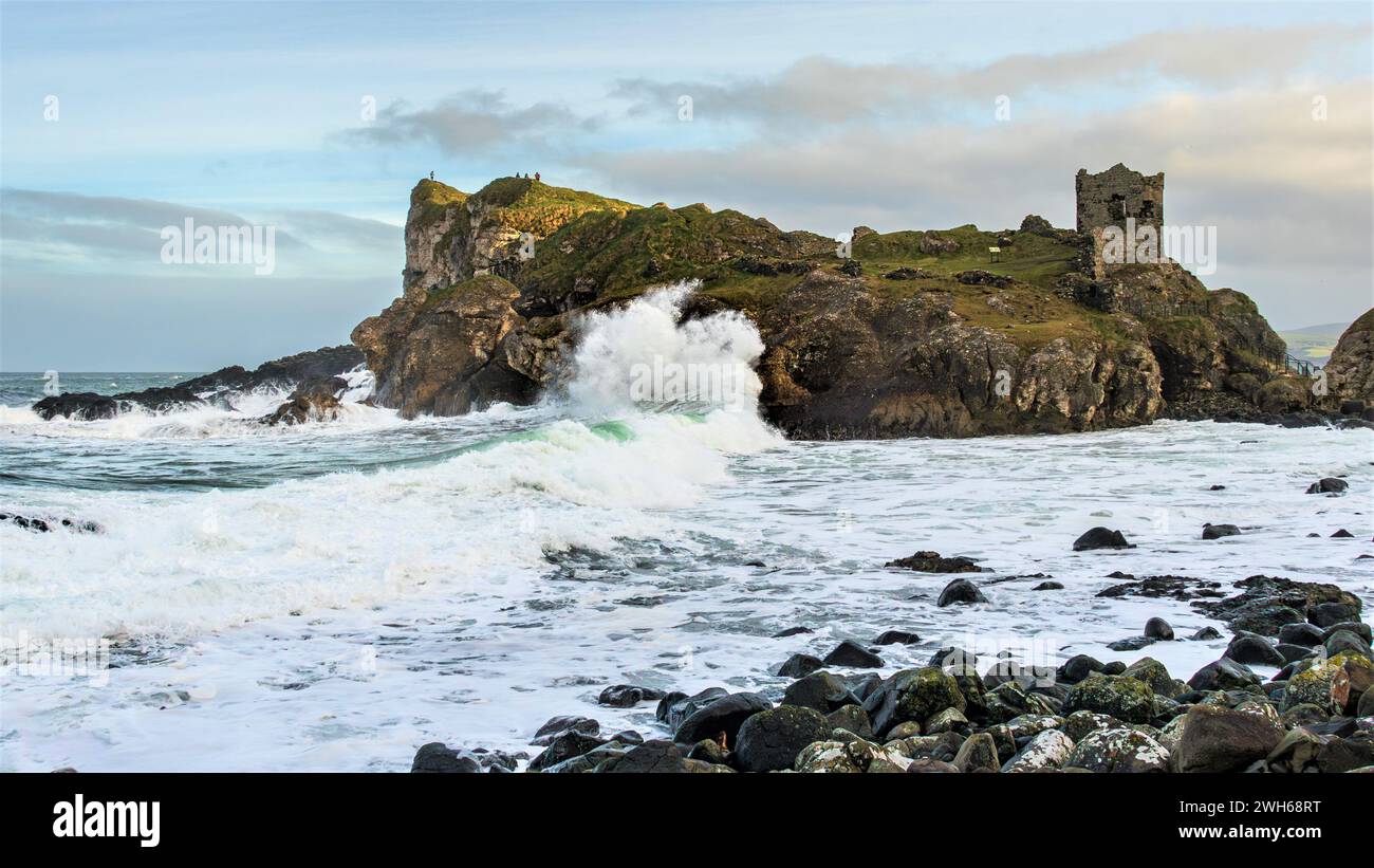 Kinbane Castle, Ballycastle, Co. Antrim, Northern Ireland Stock Photo ...