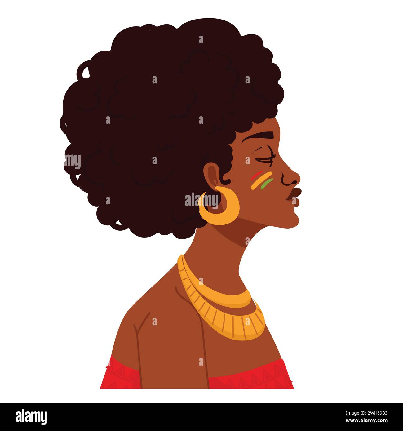 Woman curls Stock Vector Images - Alamy