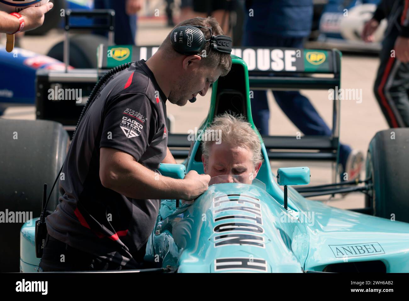 Dean Forward in his Green, 1989 Leyton House March CG891 Formula One ...