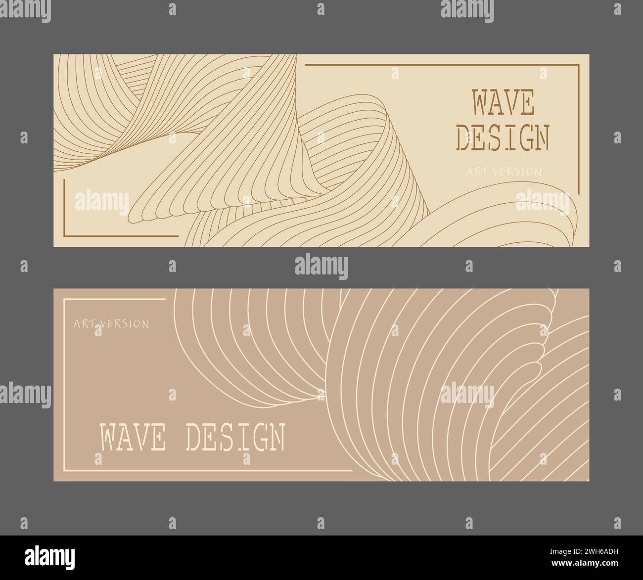 Creative wavy line design. A new trend in the design of covers, banners ...