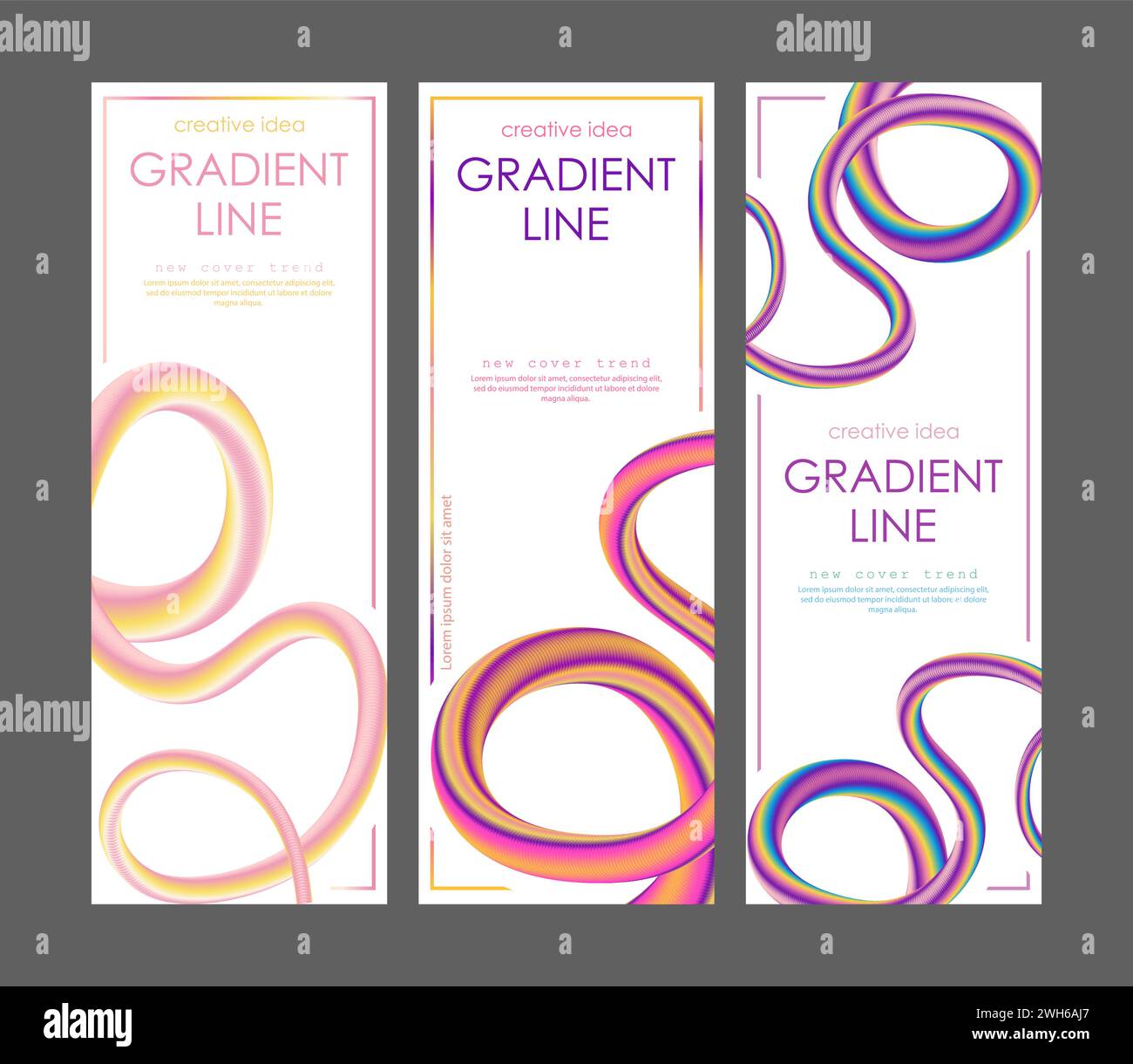 Gradient line. A template for a poster, cover banner, or interior ...