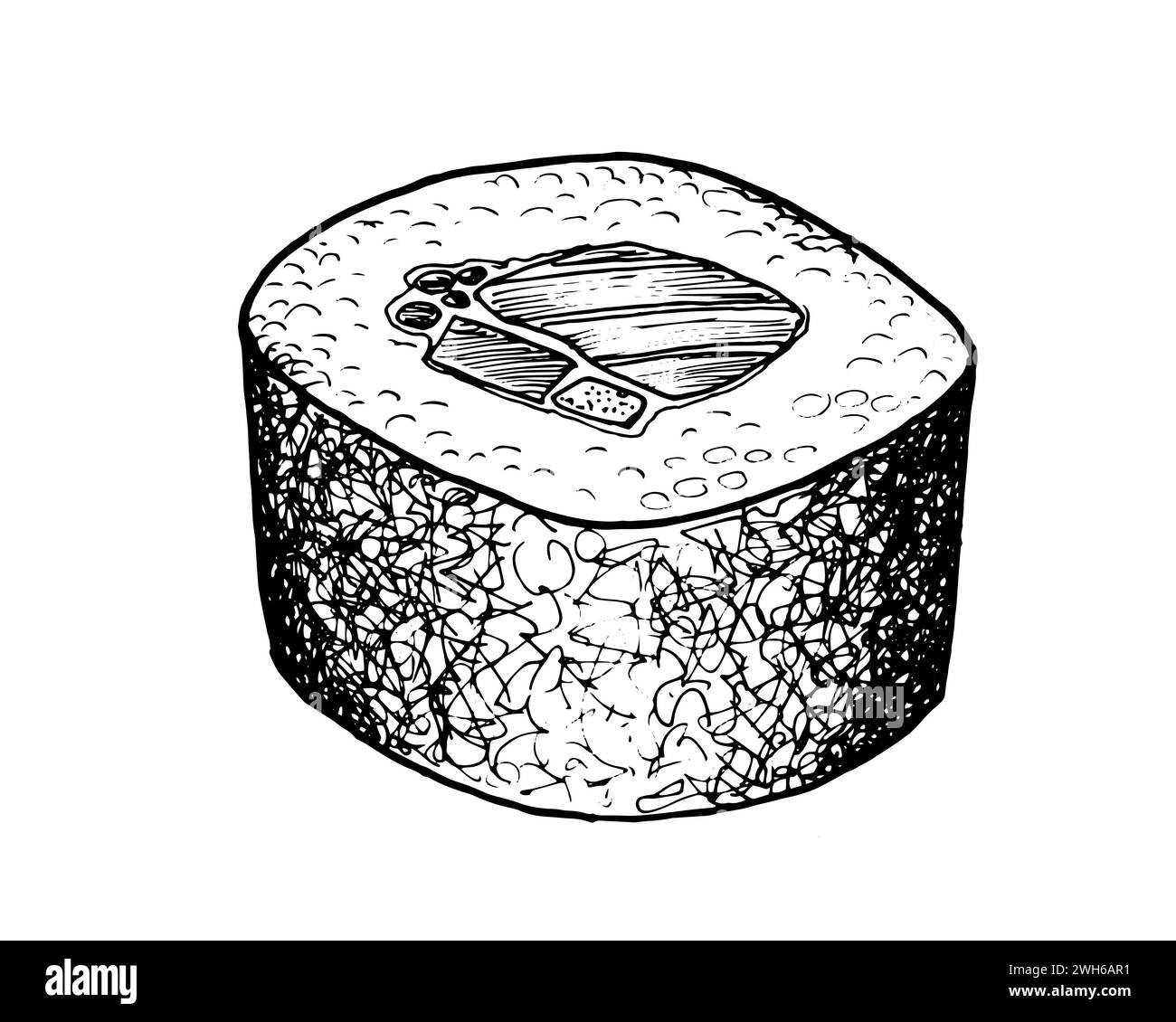 Drawing of sushi - hand sketch of food Stock Vector Image & Art - Alamy