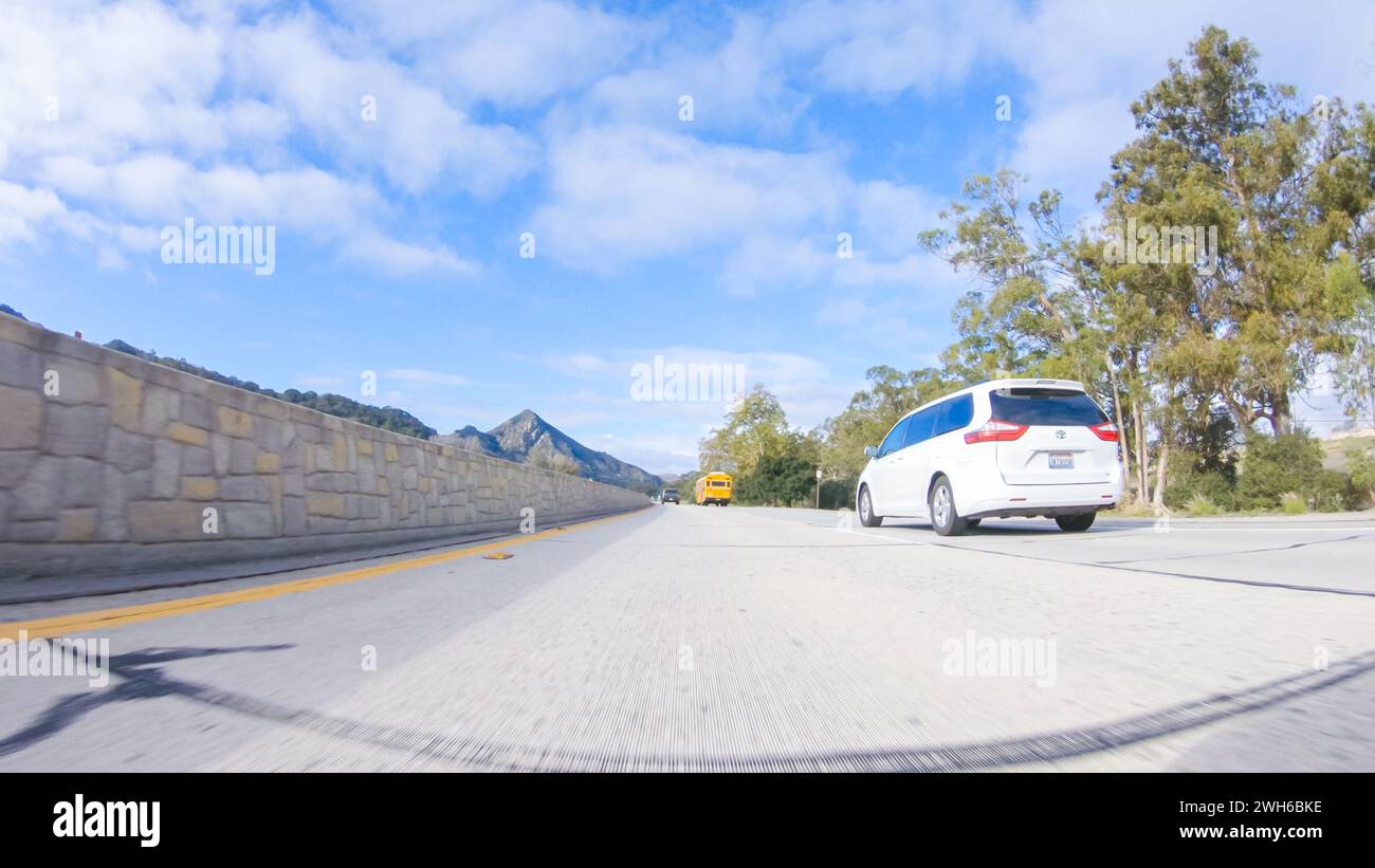 Winter Drive on Highway 101 Near SLO Stock Photo - Alamy