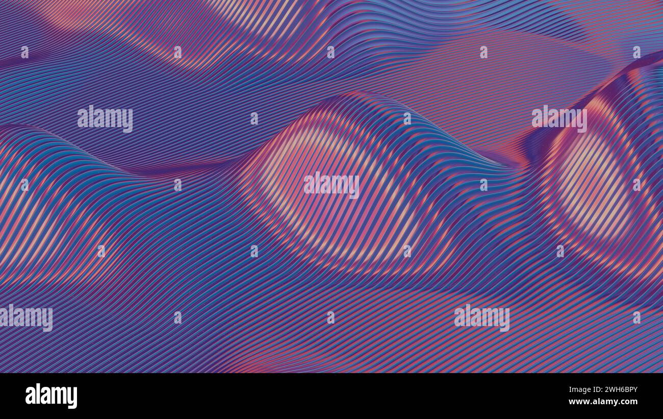 Waves Of Dynamic Waveforms With Effects Creating A Visually Rhythmic