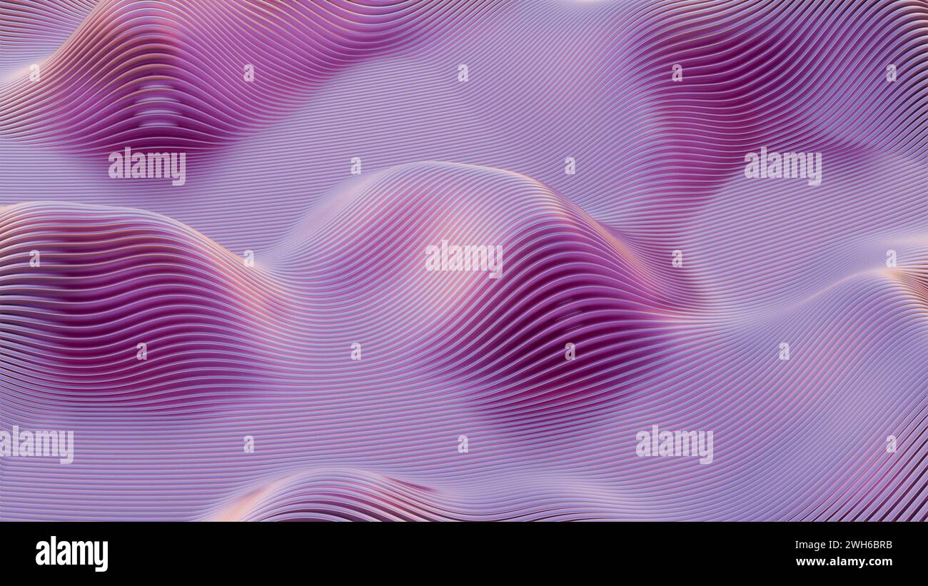 Waves of dynamic waveforms with effects, creating a visually rhythmic ...