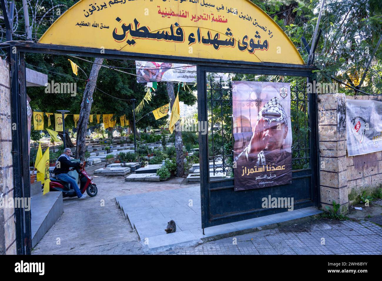 Beirut, Lebanon. 08th Feb, 2024. Grave of Hamas deputy leader Saleh al ...