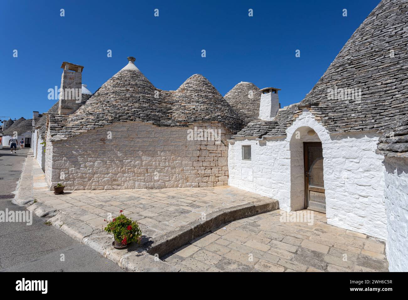 The Trulli of Alberobello, the typical limestone houses in the province ...