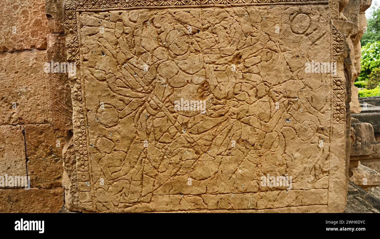 Carving of Lord Shiva Inside the Bhima Kichak Temple, Malhar, Bilaspur ...