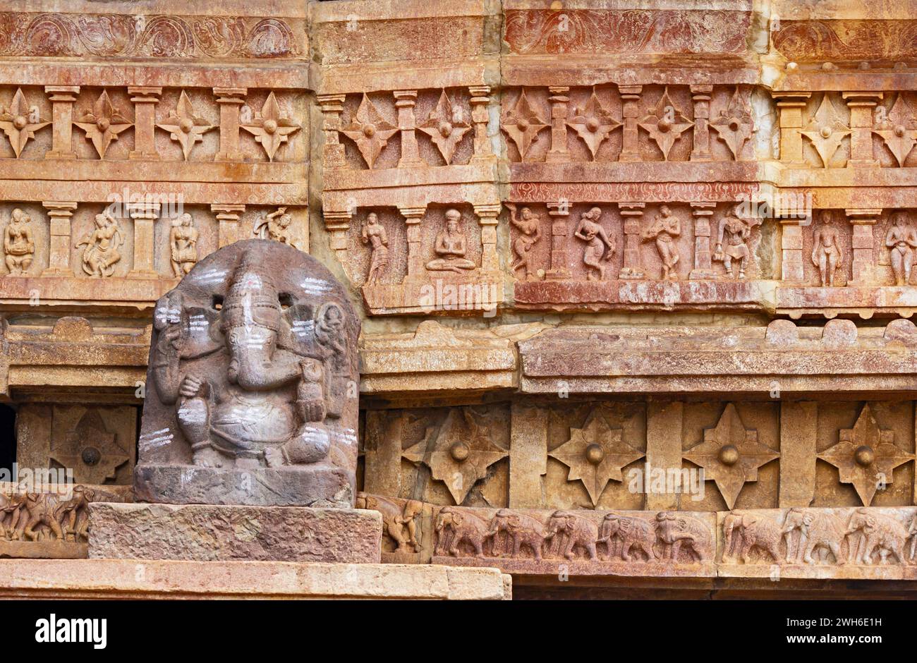 Sculpture of Lord Ganesha and Human Life Carvings on the Kakatiya ...