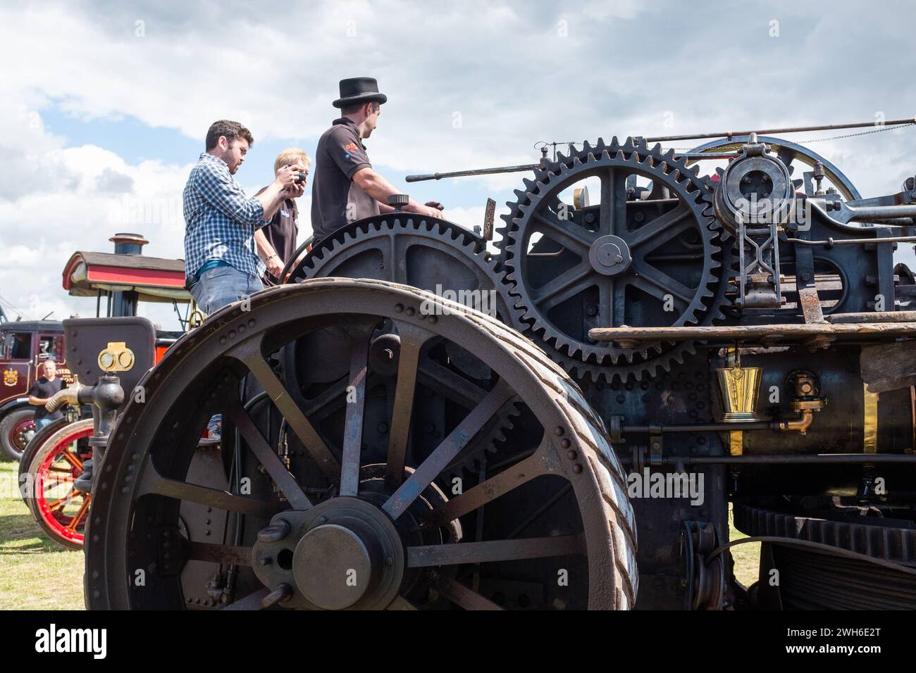 Steam Gathering at Flookburgh, Cumbria, England Stock Photo - Alamy