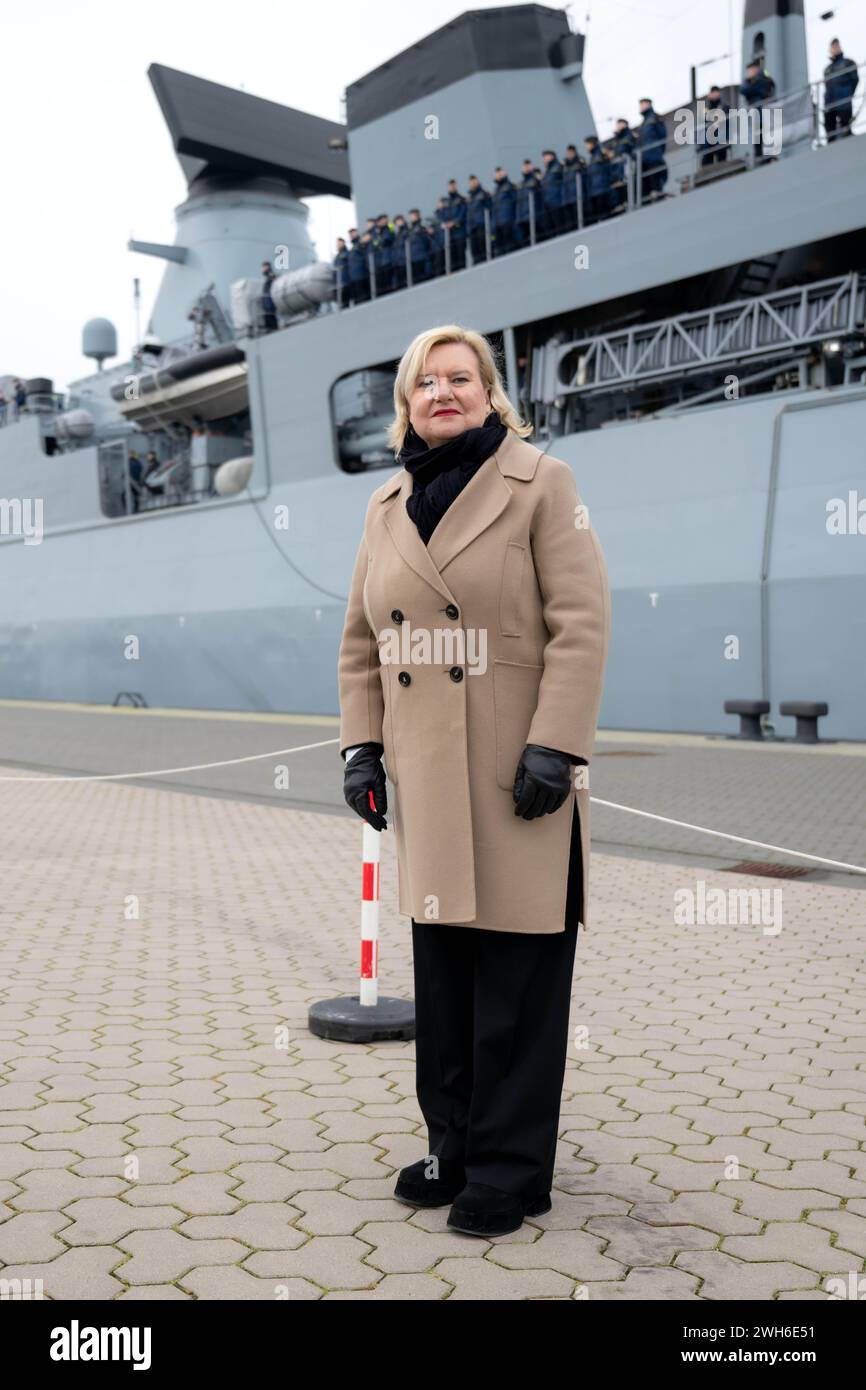 Wilhelmshaven, Germany. 08th Feb, 2024. Eva Högl (SPD), Parliamentary ...