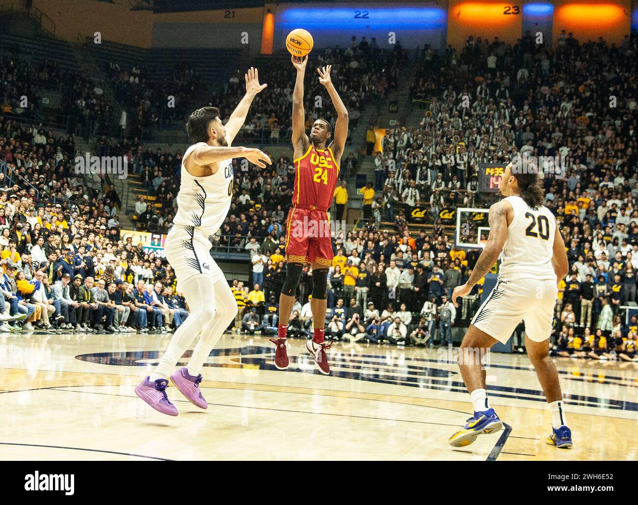Haas Pavilion. 07th Feb, 2024. CA U.S.A. USC forward Joshua Morgan (24 ...