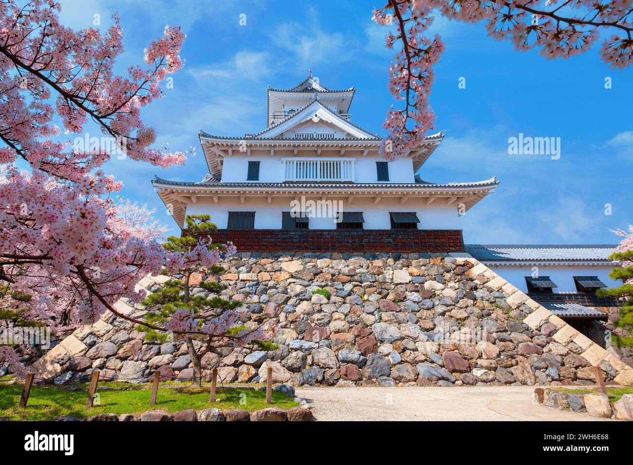 Shiga, Japan - April 3 2023: Nagahama Castle built by feudal lord ...