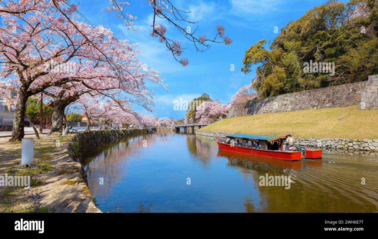 Shiga, Japan - April 3 2023: Hikone Castle Yakatabune Cruise is a ...