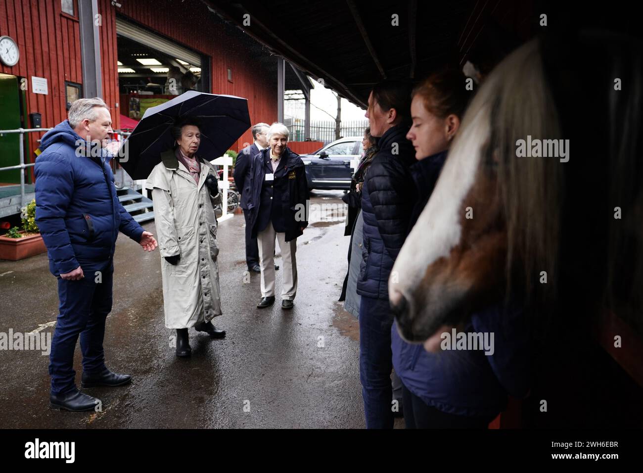 The Princess Royal, Vice Patron of the British Horse Society, during a ...
