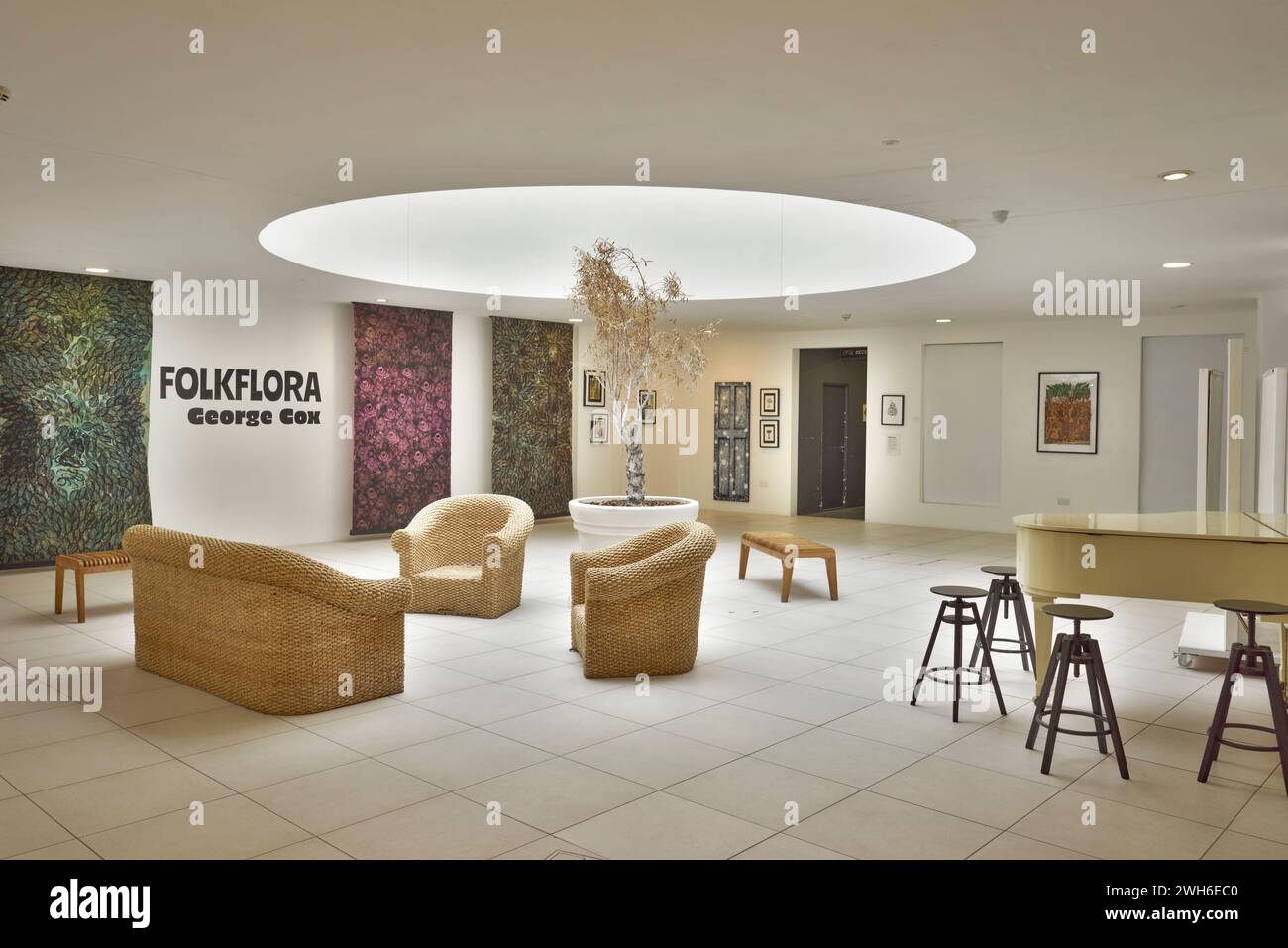 Minimalist display at the Custard Factory Art gallery interior, Digbeth, Deritend Birmingham ...