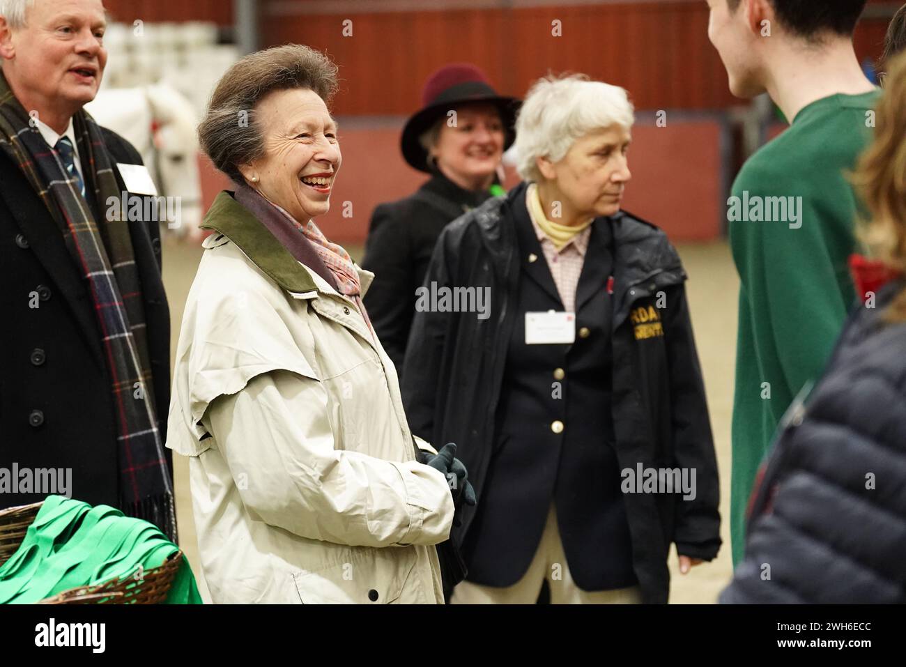 The Princess Royal, Vice Patron of the British Horse Society, during a ...