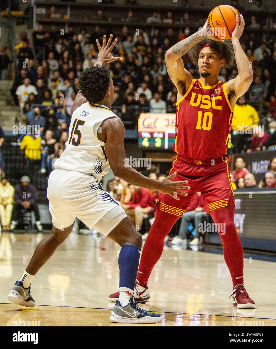 Haas Pavilion. 07th Feb, 2024. CA U.S.A. USC forward DJ Rodman (10 ...
