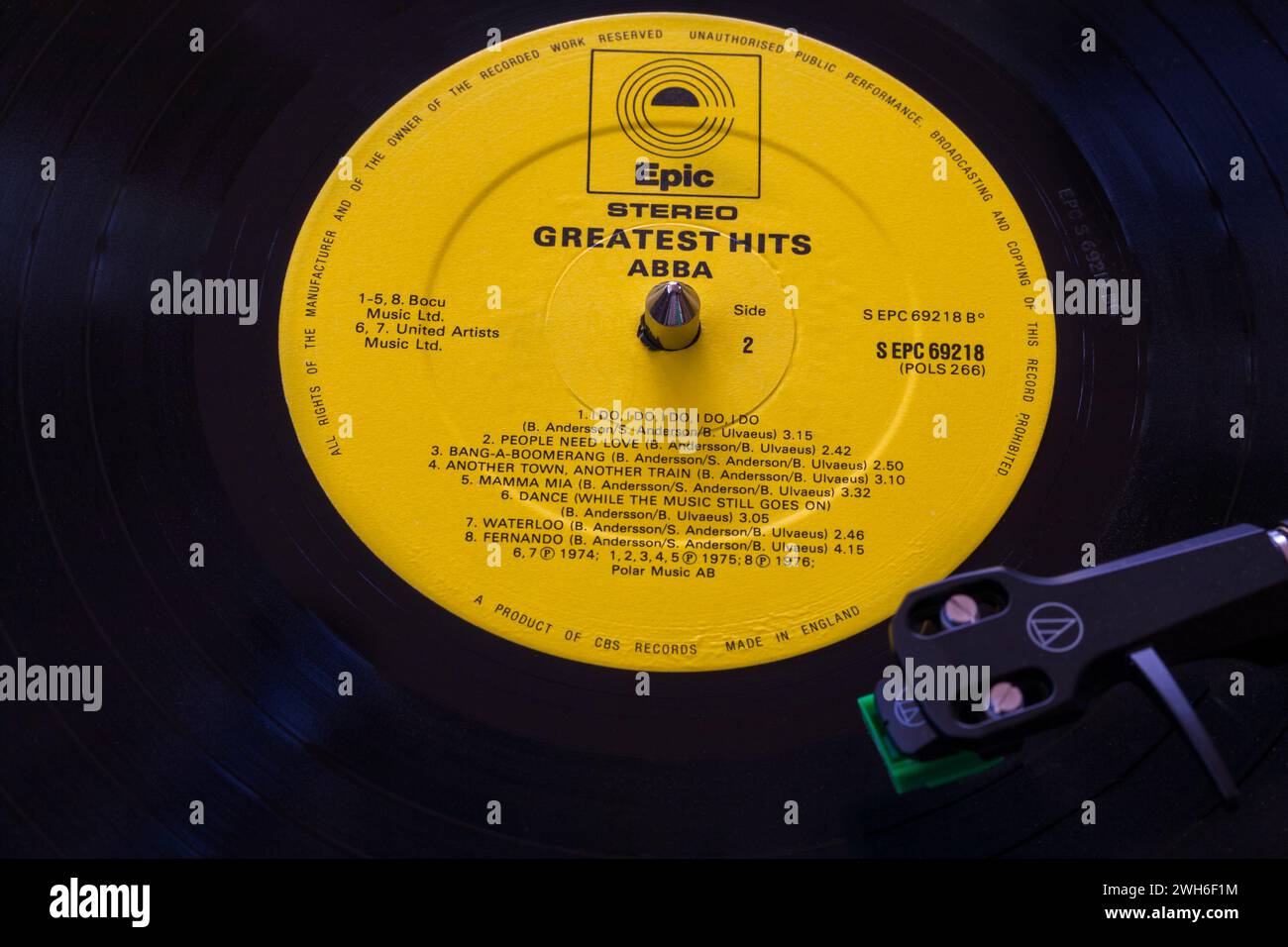 Abba Greatest Hits vinyl record album LP with tonearm, cartridge ...