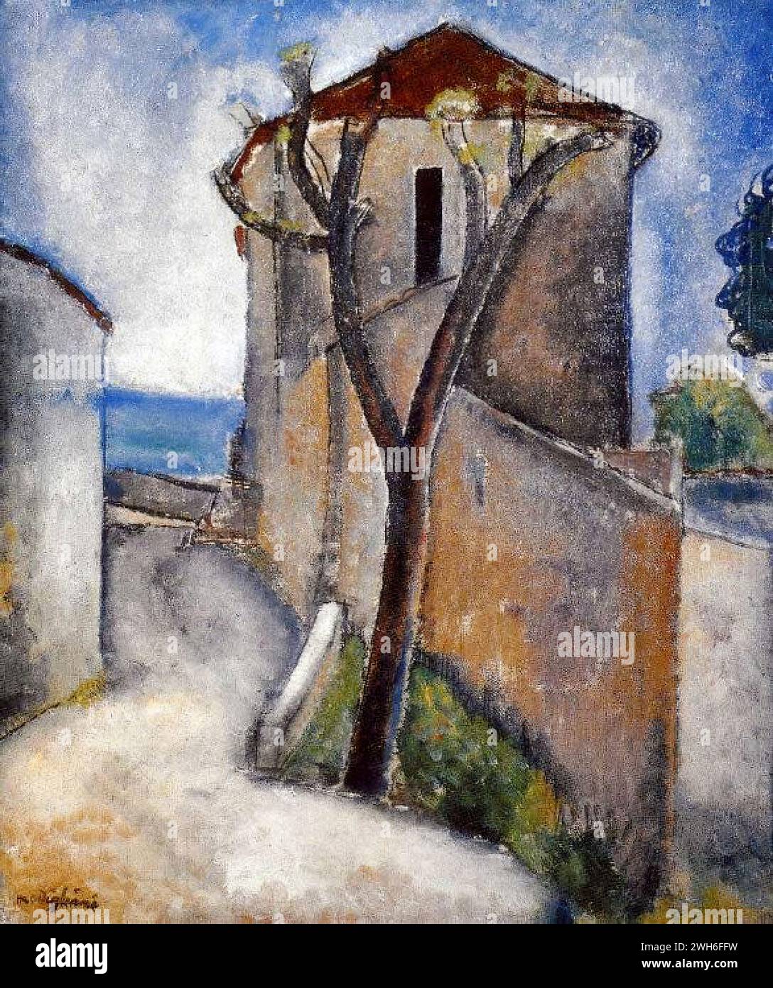 Amedeo Modigliani (1884–1920), Italian [Modernism] "Arbre et Maison ...