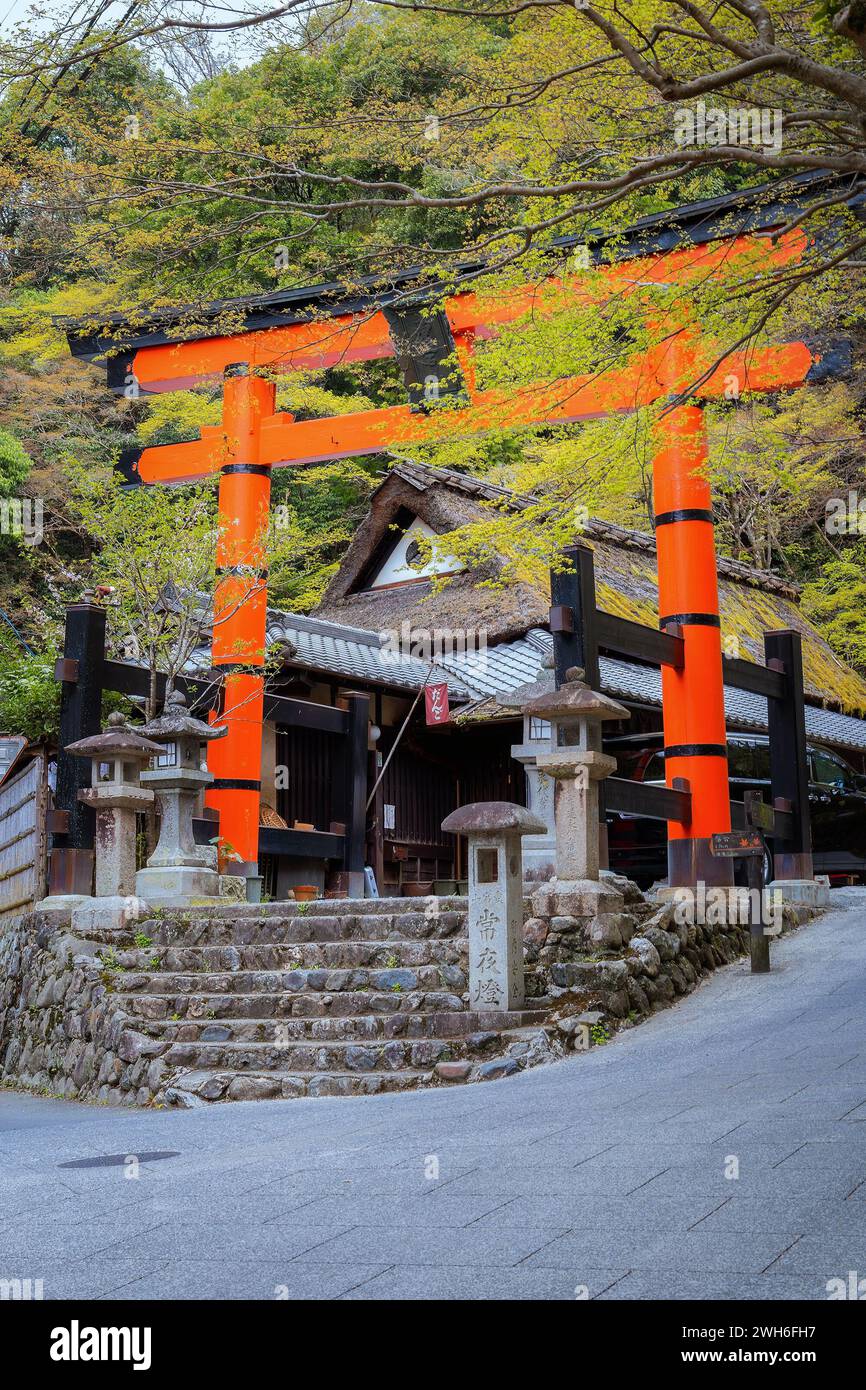 Kyoto, Japan - April 6 2023: Atago Jinja Shrine located at the top of ...