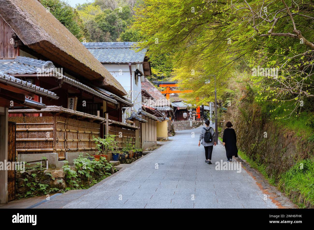 Kyoto, Japan - April 6 2023: Atago Jinja Shrine located at the top of ...
