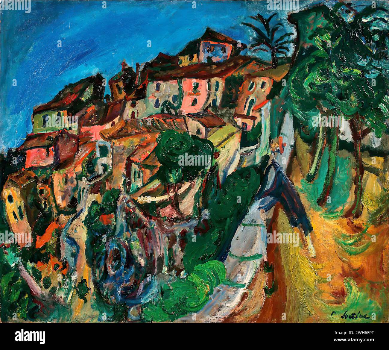 Chaïm Soutine, (1893–1943), Russian-French, Expressionism Paysage en ...