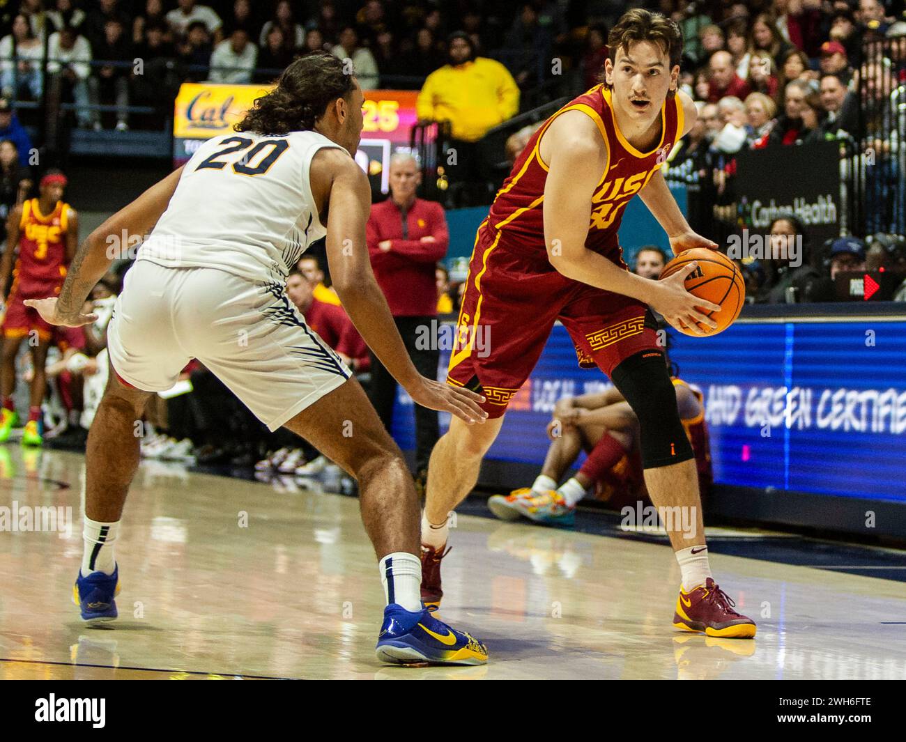 February 07 2024 Berkeley, CA U.S.A. USC forward Harrison Hornery (30 ...