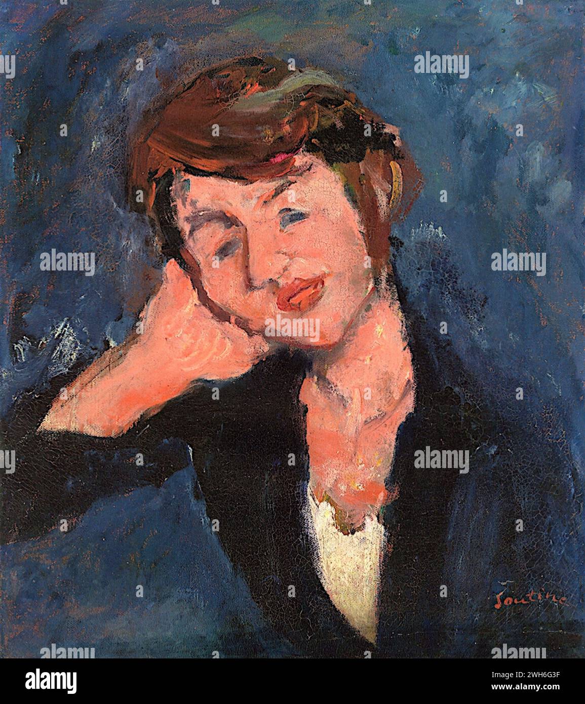 Chaïm Soutine, (1893–1943), Russian-French, Expressionism Femme ...