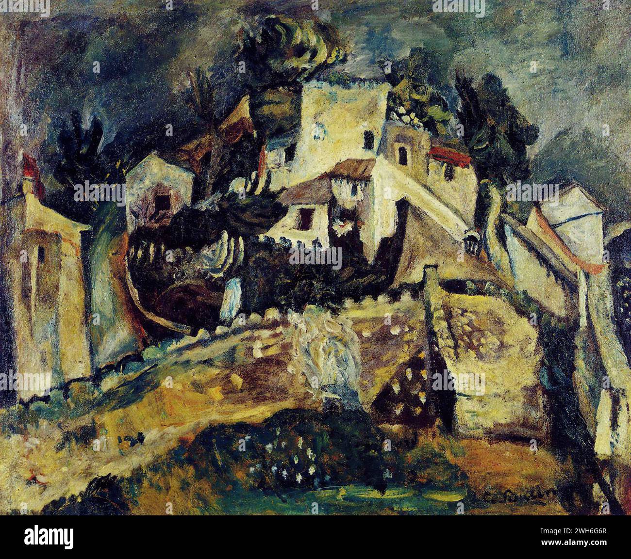 Chaïm Soutine, (1893–1943), Russian-French, Expressionism Paysage à ...