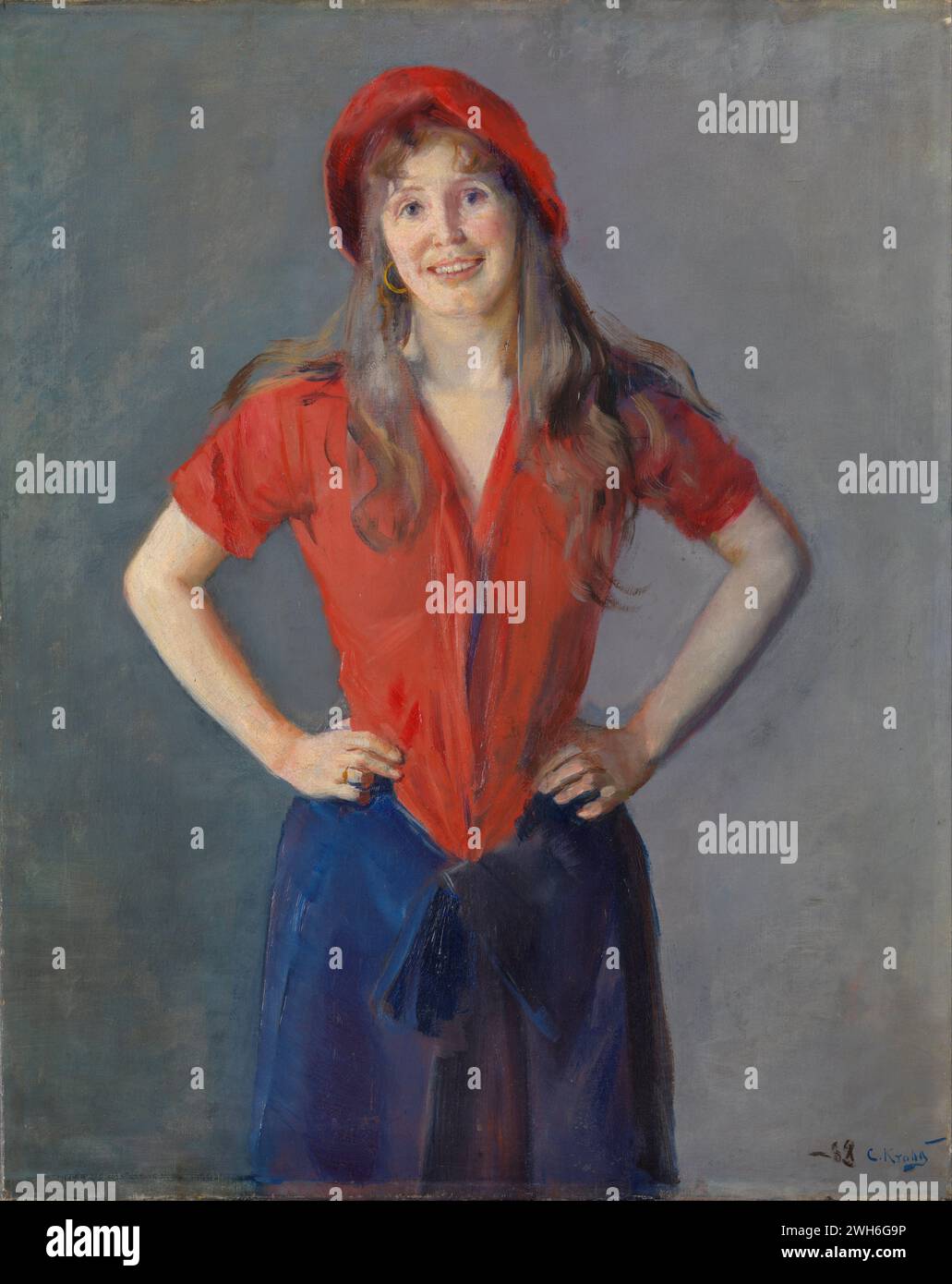 Christian Krohg, (1852–1925), Norwegian, Realism Portrait of the ...