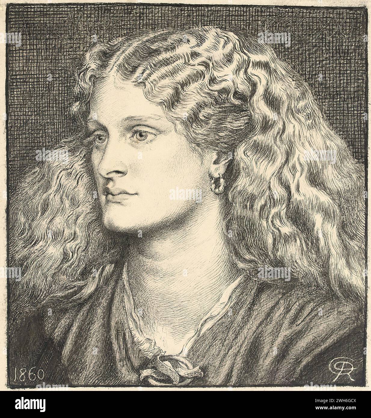 Dante Gabriel Rossetti, (1828–1882), British, Pre-Raphaelite Portrait ...