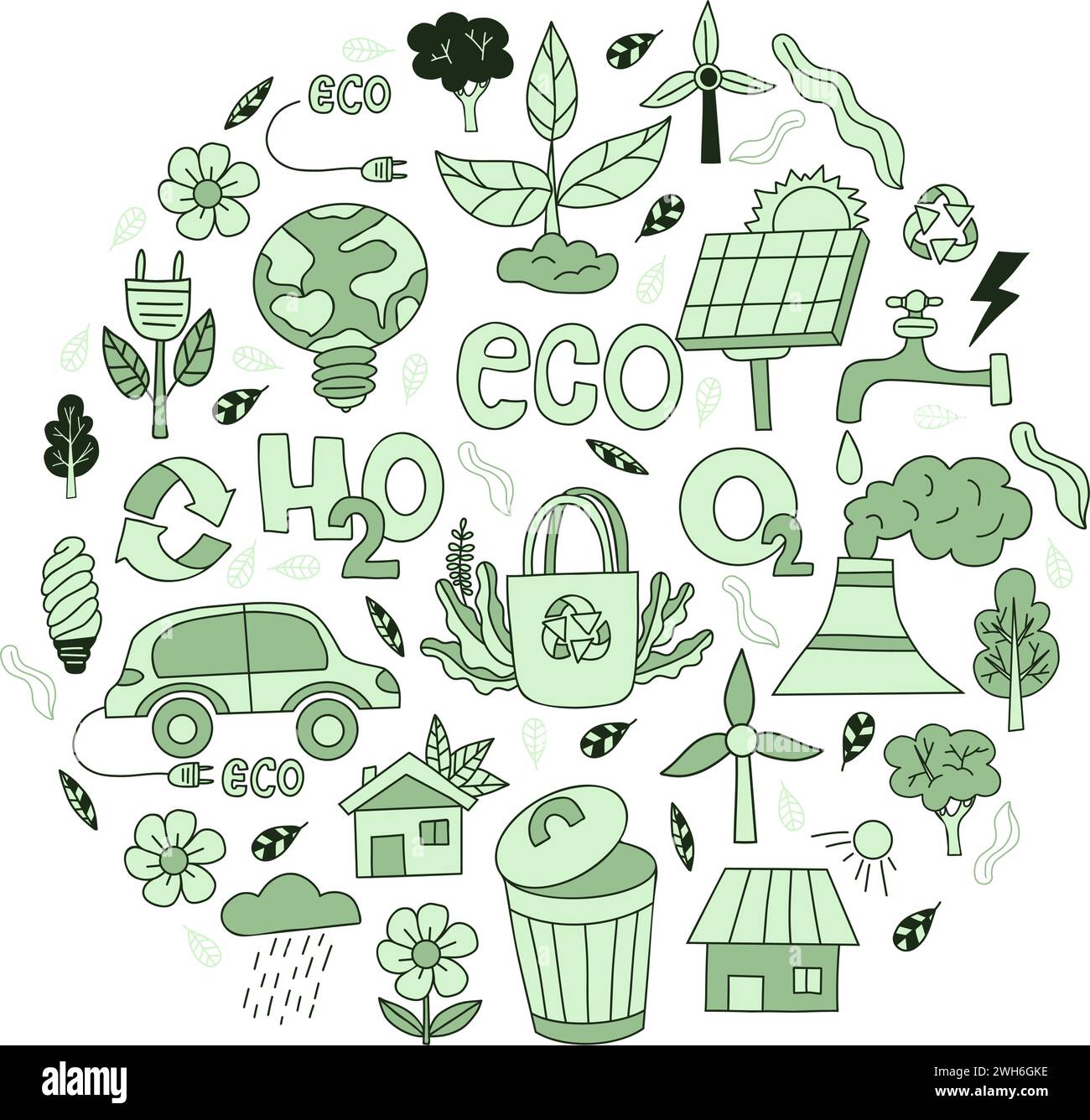 Reduce reuse recycle battery Stock Vector Images - Alamy