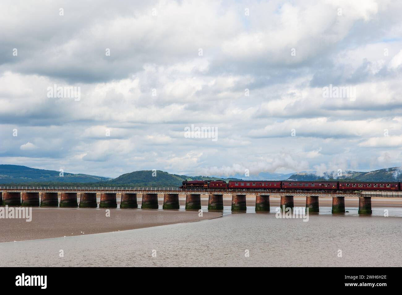 Train crossing viaduct arnside cumbria hi-res stock photography and ...