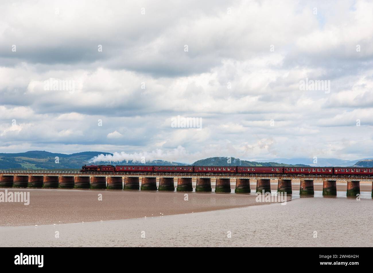Train crossing viaduct arnside cumbria hi-res stock photography and ...