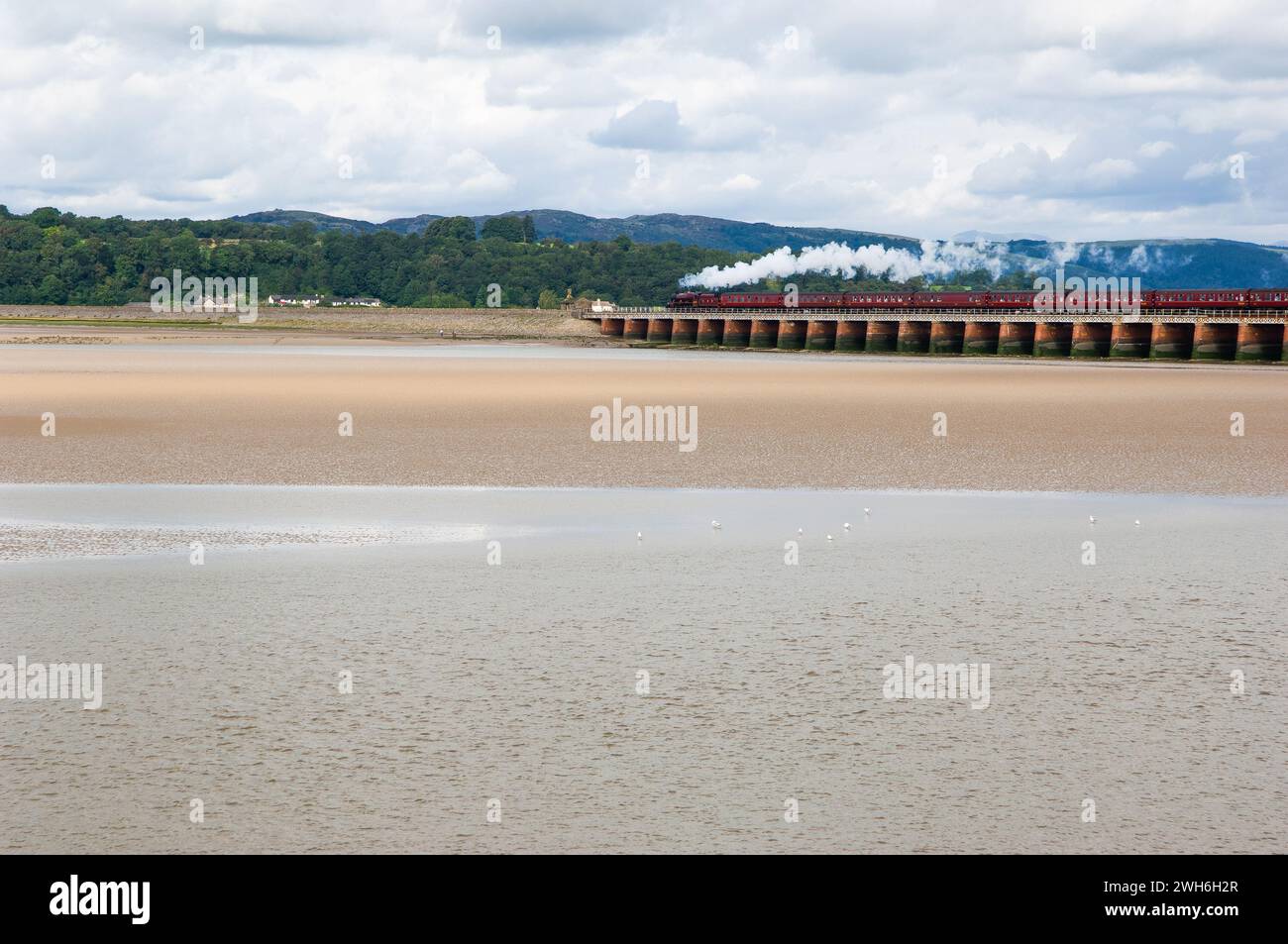 Train crossing viaduct arnside cumbria hi-res stock photography and ...