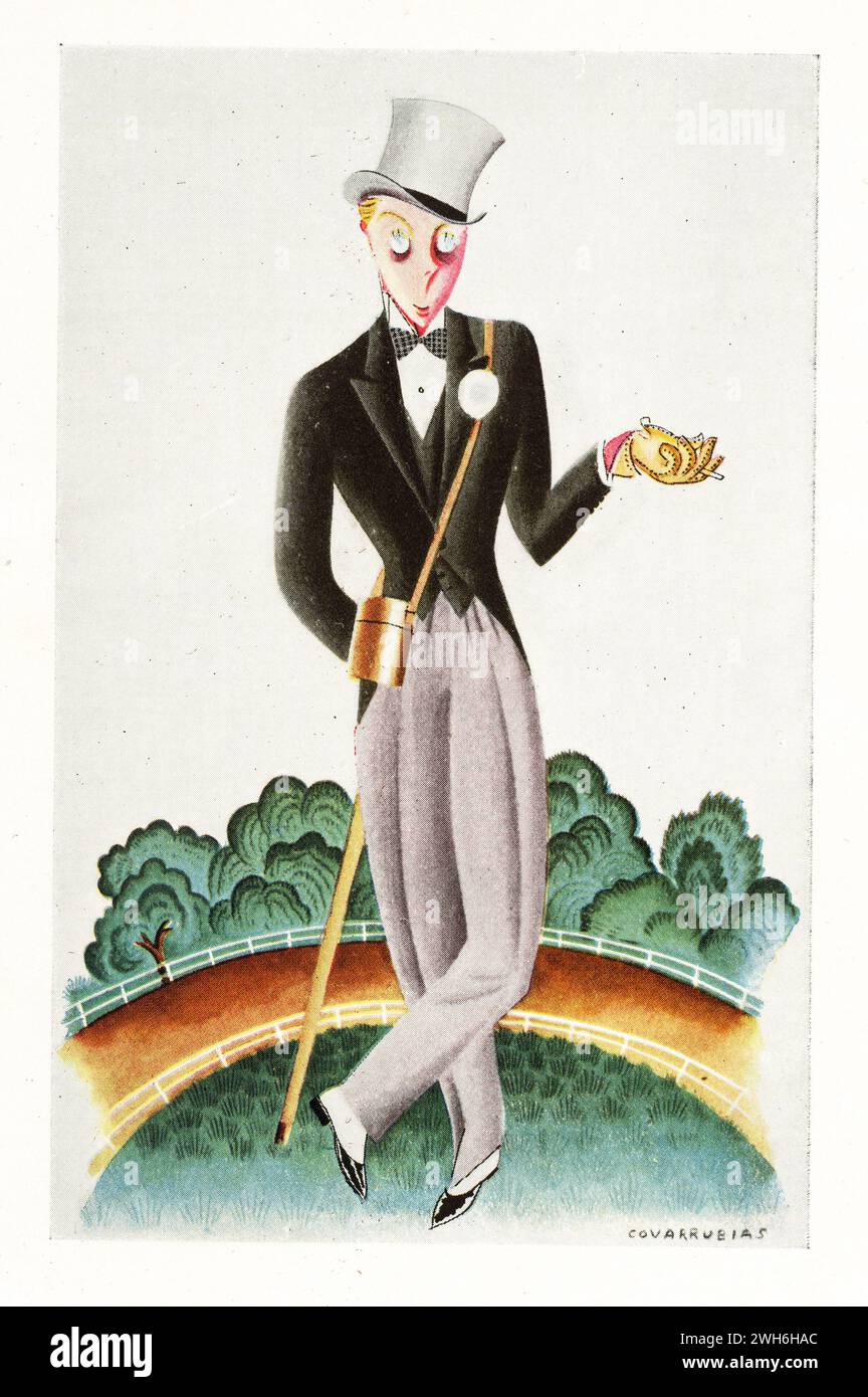 Prince of Wales, Edward VIII, comic portrait by Miguel Covarrubias ...