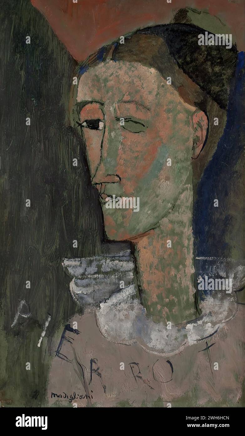 Amedeo Modigliani (1884-1920), Italian, Modernism - Self-portrait as ...