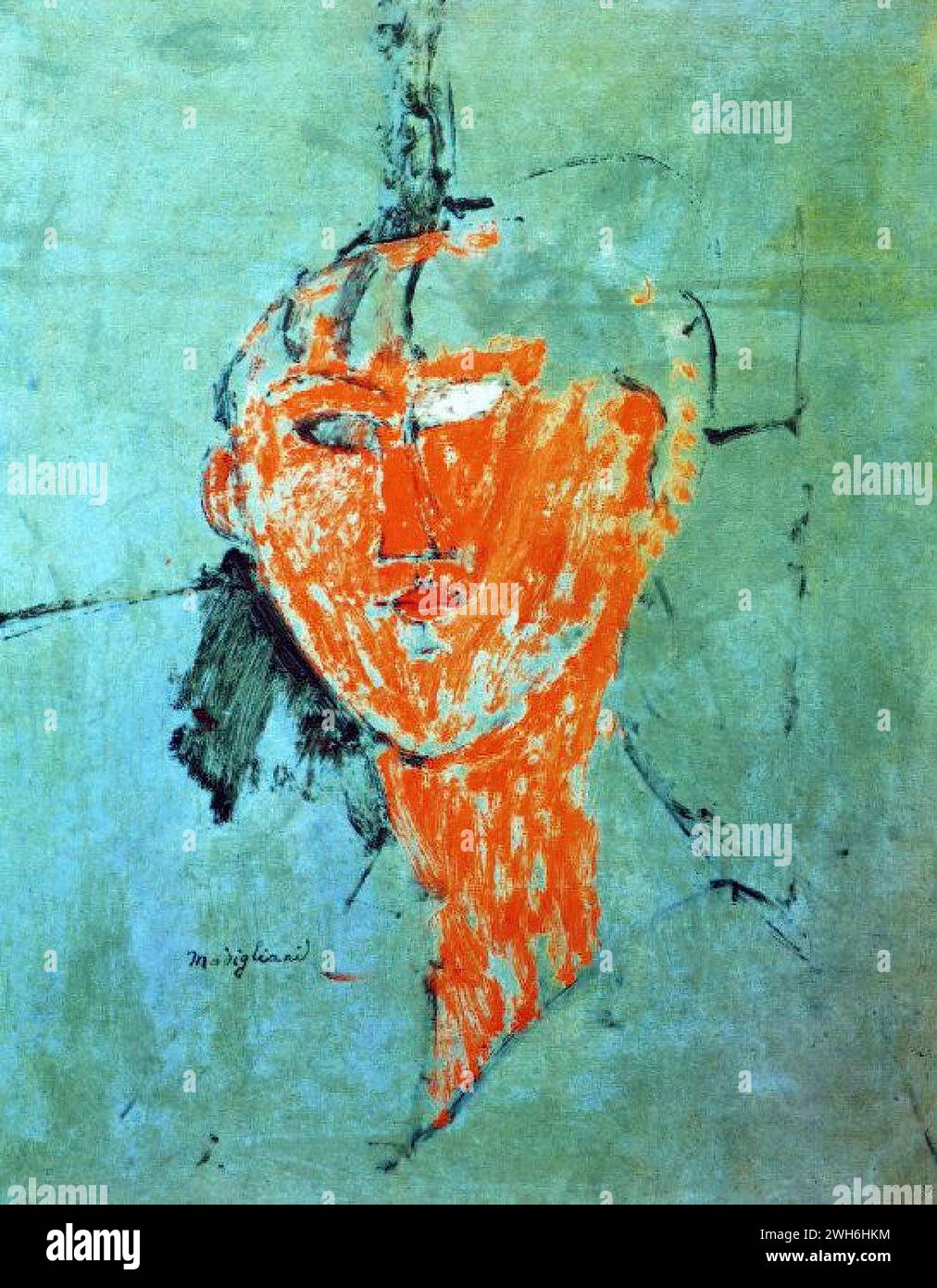 Amedeo Modigliani (1884-1920), Italian, Modernism - Woman with Red Hair ...