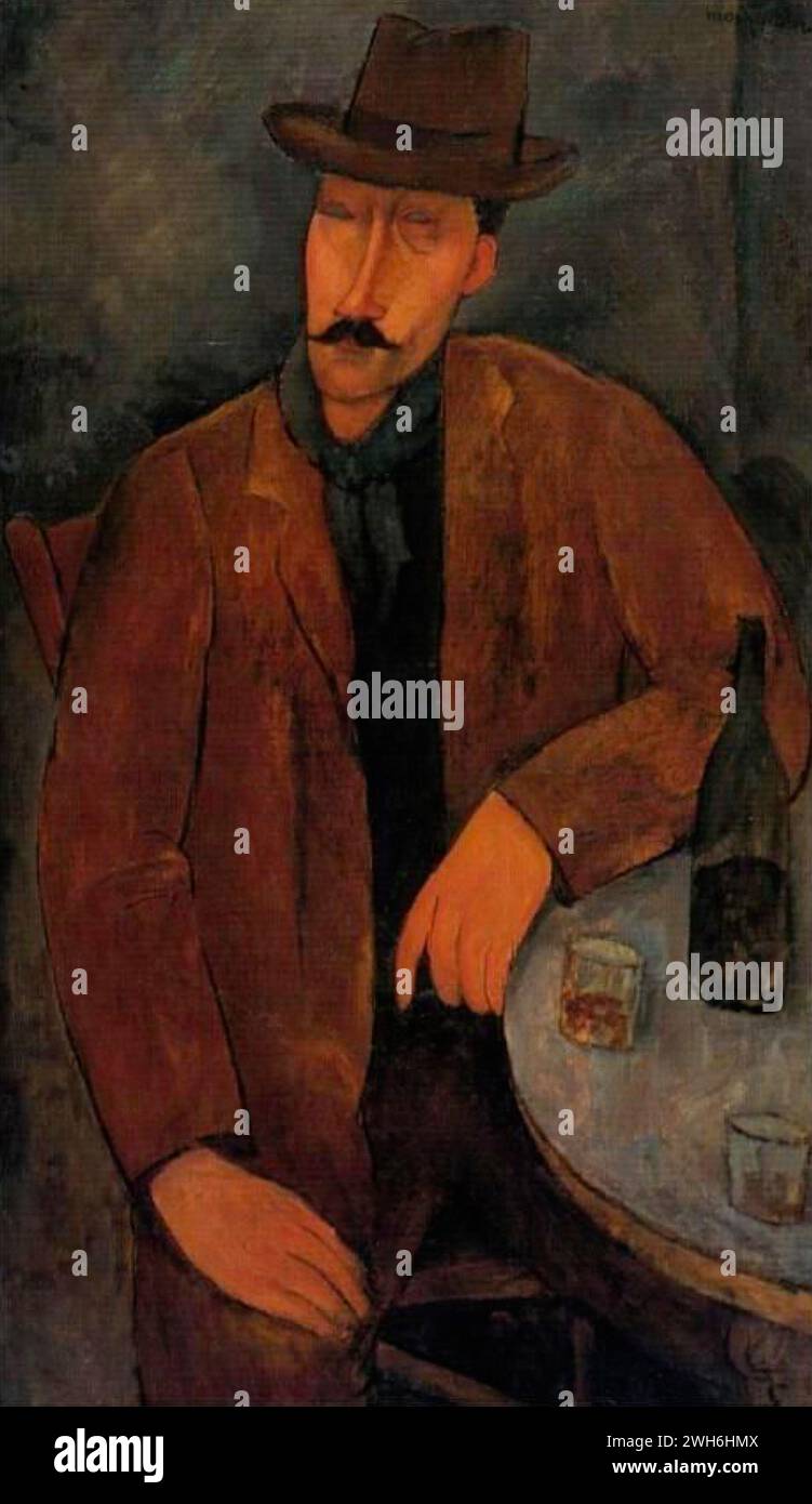 Amedeo Modigliani (1884-1920), Italian, Modernism - Man with Glasses ...