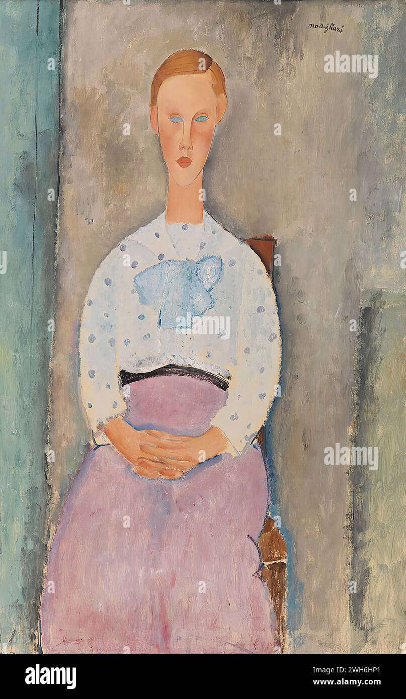Amedeo Modigliani (1884-1920), Italian, Modernism - Young Girl in a ...